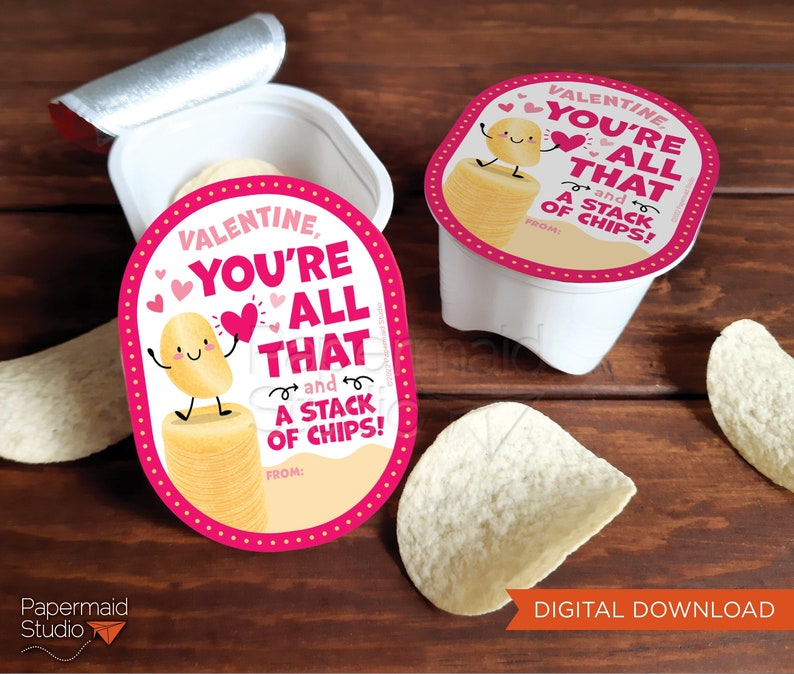 Valentine Chip Labels Printable - Valentines for Snack Size Chips ...