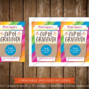 Paraprofessionals Thank You Card - Coffee Gift Card Holder - Teacher ...