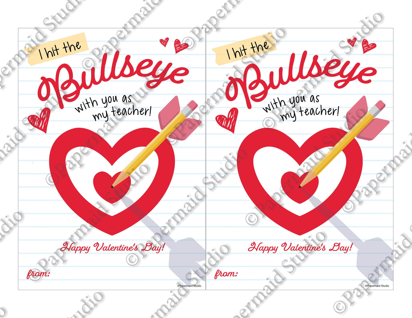PRINTABLE Teacher Target Gift Card Holder Valentine - Teacher Valentine ...