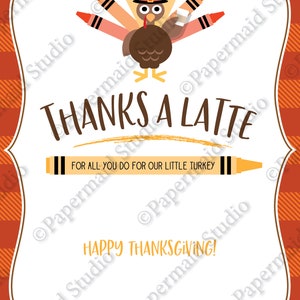 PRINTABLE Teacher Thanksgiving Coffee Gift Card Holder - School ...