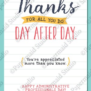 Administrative Professionals Day Gift Printable - Employee Appreciation ...