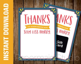 PRINTABLE Administrative Professionals Day Gift Card Holder | Etsy