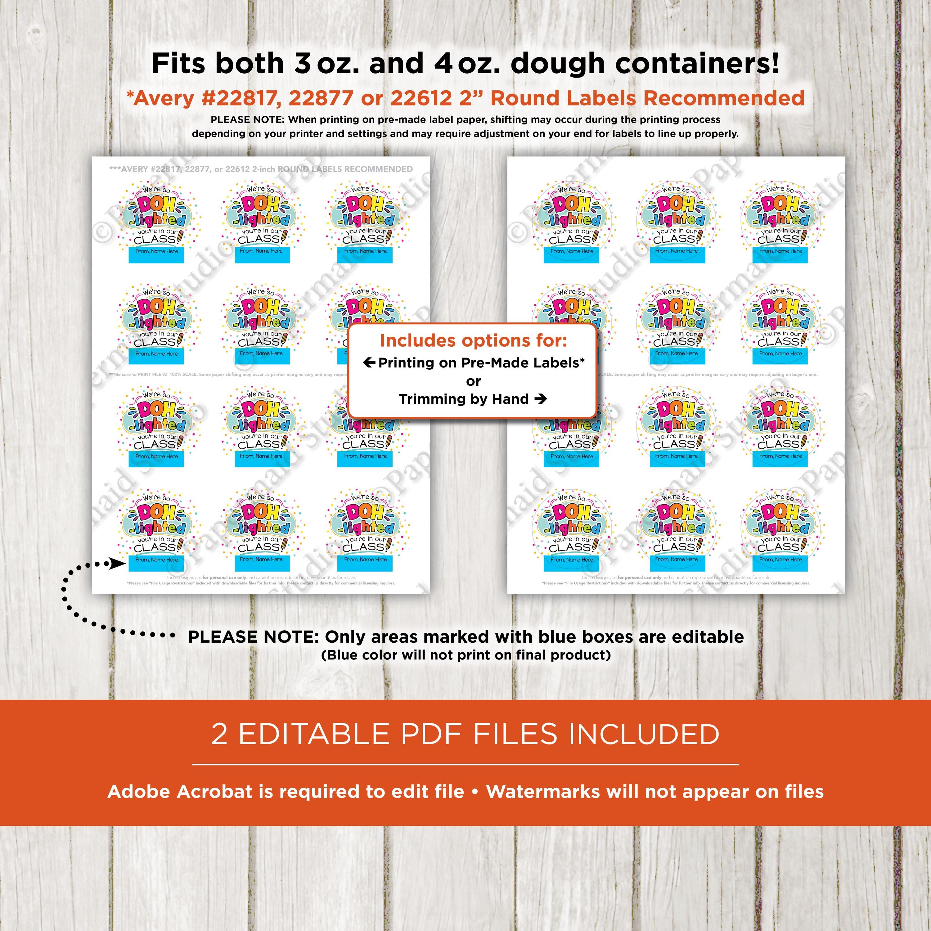 Play Dough Tag Printable - First Day of School Sensory Gift - Welcome ...