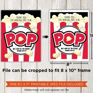 Teacher Appreciation Printable - Popcorn Sign - Employee Appreciation ...