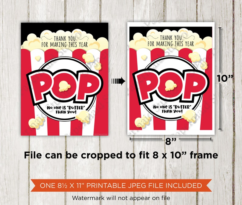 Teacher Appreciation Printable Popcorn Sign Employee - Etsy