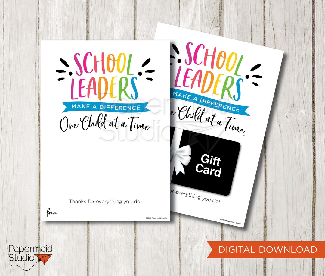 Principal Appreciation Gift - School Leader Gift Card Holder - School ...