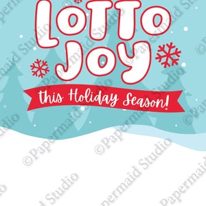 Printable Lottery Ticket Christmas Card - Teacher Christmas Gift Card ...
