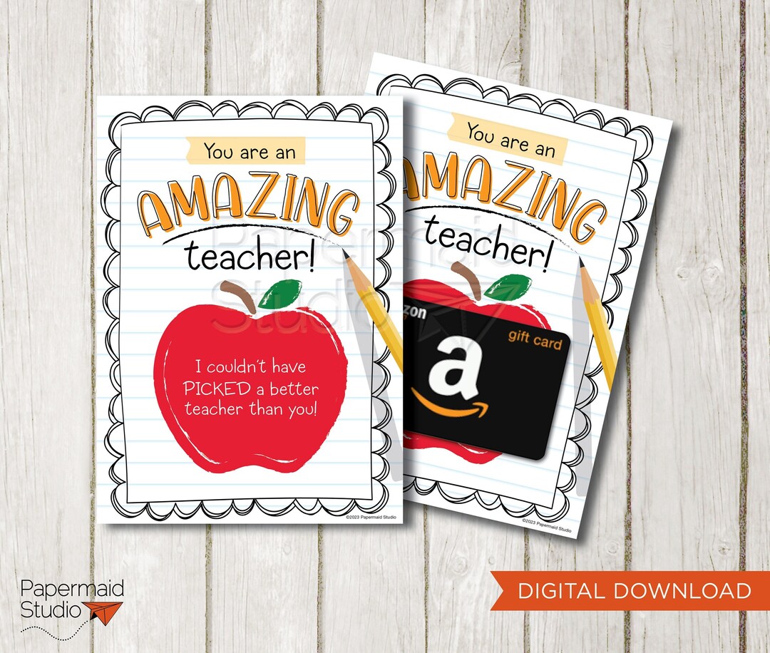 Teacher Thank You Card Printable - Book Bundle Card - Teacher ...