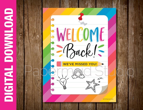 Welcome Back To Work Sign Printable