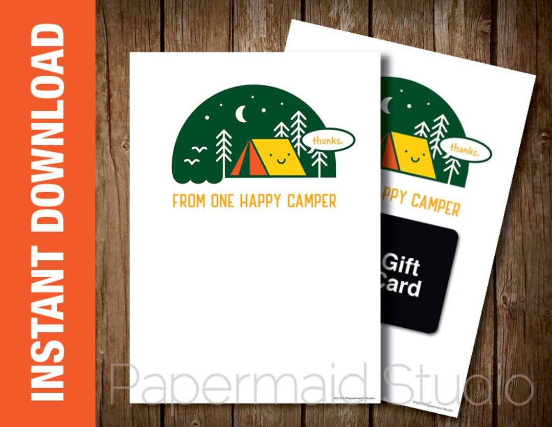 PRINTABLE Camp Counselor Thank You Card - Summer Camp Thank You Note ...