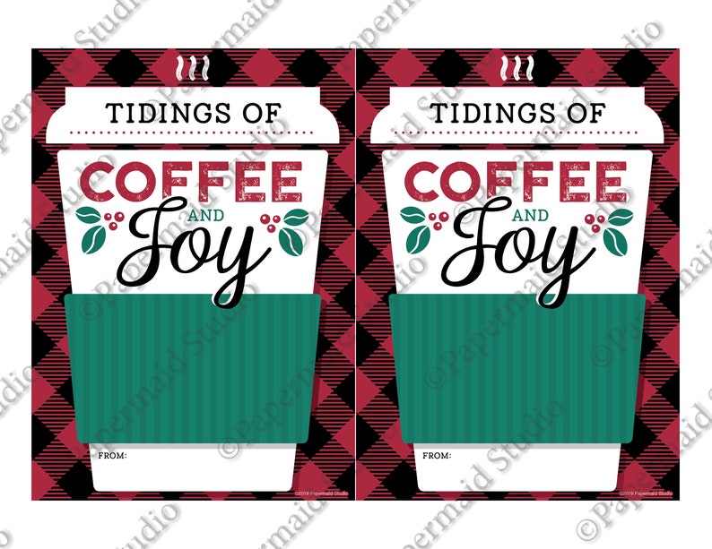 PRINTABLE Christmas Coffee Gift Card Holder Teacher | Etsy