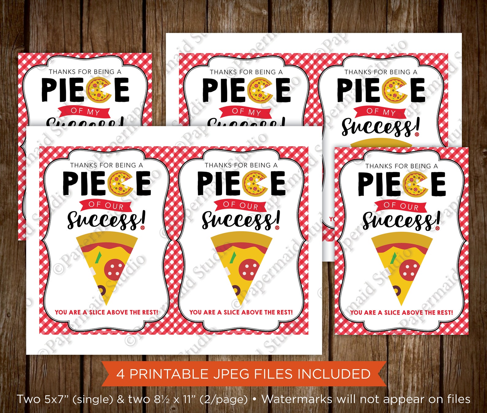 Pizza Gift Card Holder Printable Teacher Thank You Card - Etsy