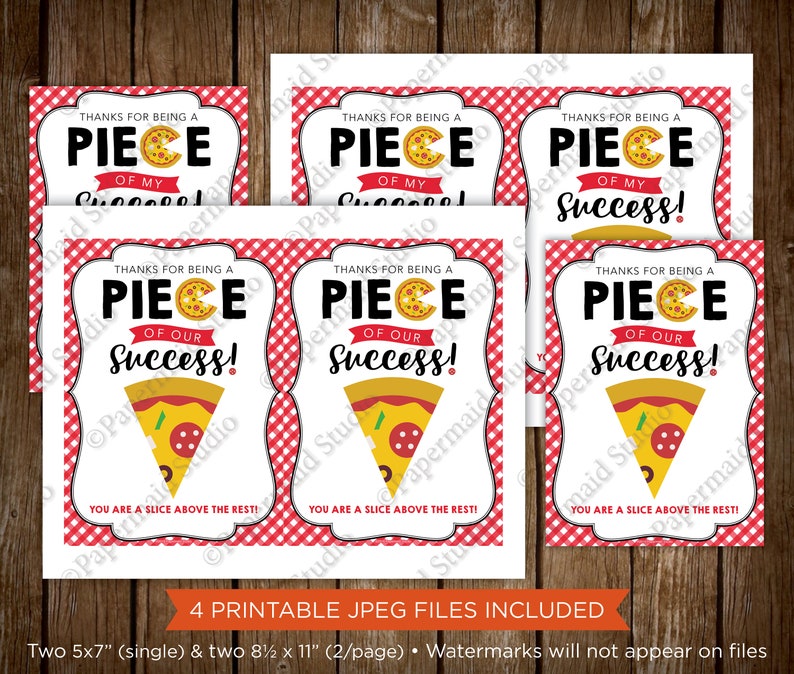 Pizza Gift Card Holder Printable Teacher Thank You Card - Etsy