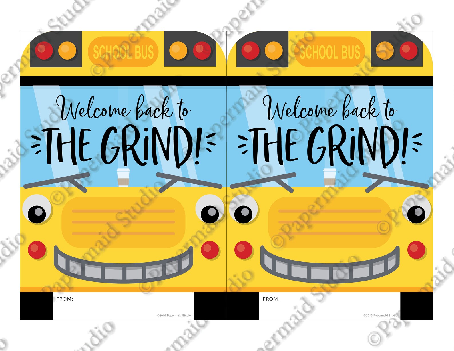 PRINTABLE Bus Driver Welcome Back Coffee Gift Card Holder - Etsy