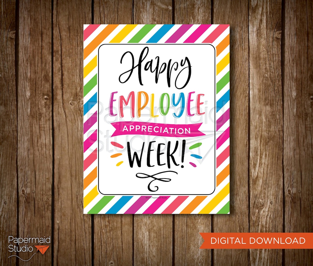 Employee Appreciation Week Sign Printable Teacher PTA Poster - Etsy
