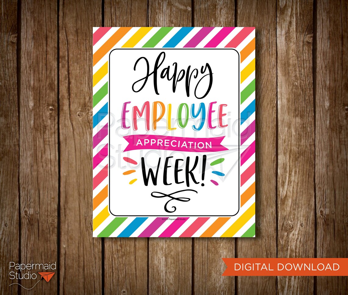 Employee Appreciation Week Sign Printable Teacher PTA Poster - Etsy