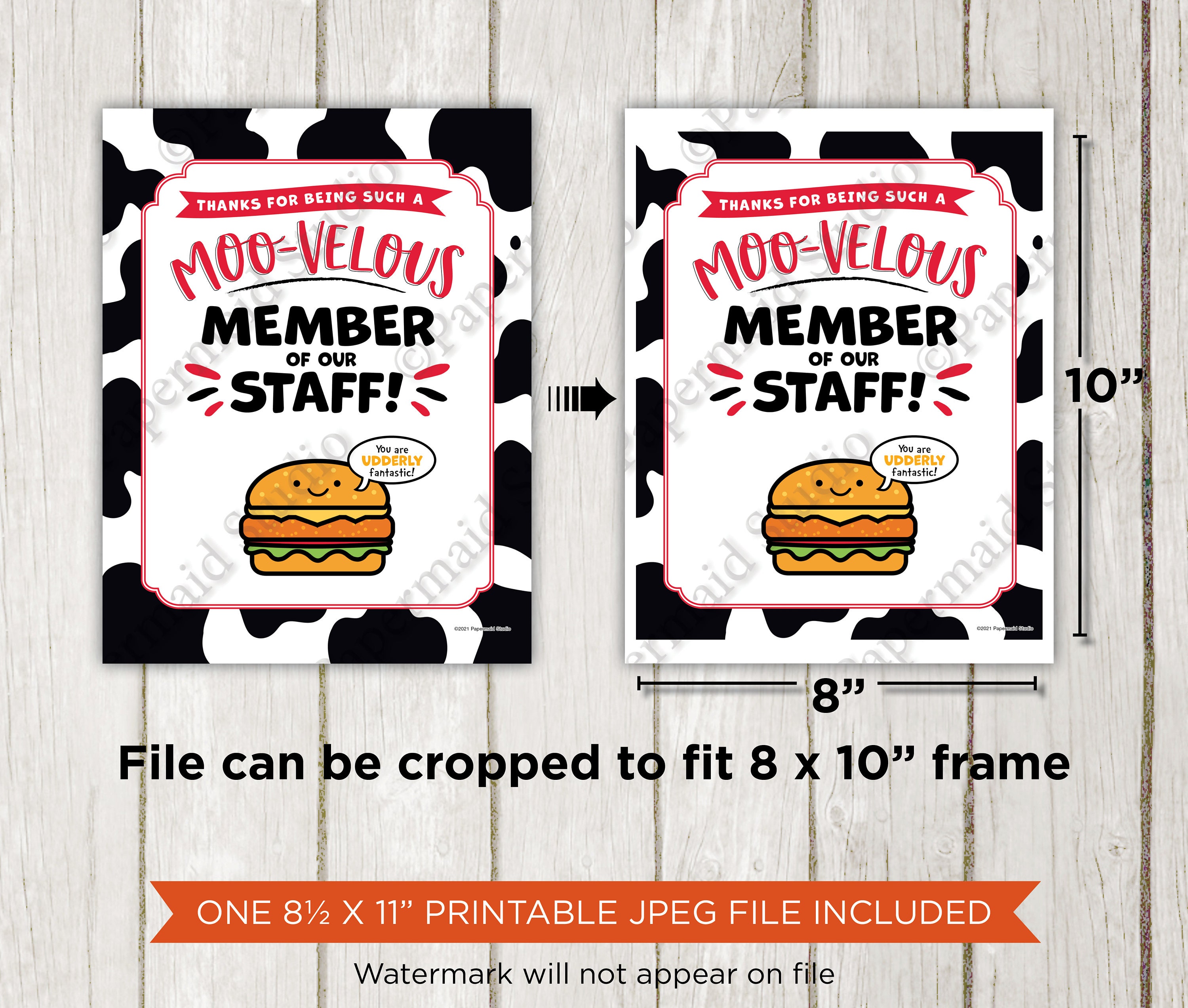 Employee Appreciation Gift - Teacher Appreciation Chicken Printable ...