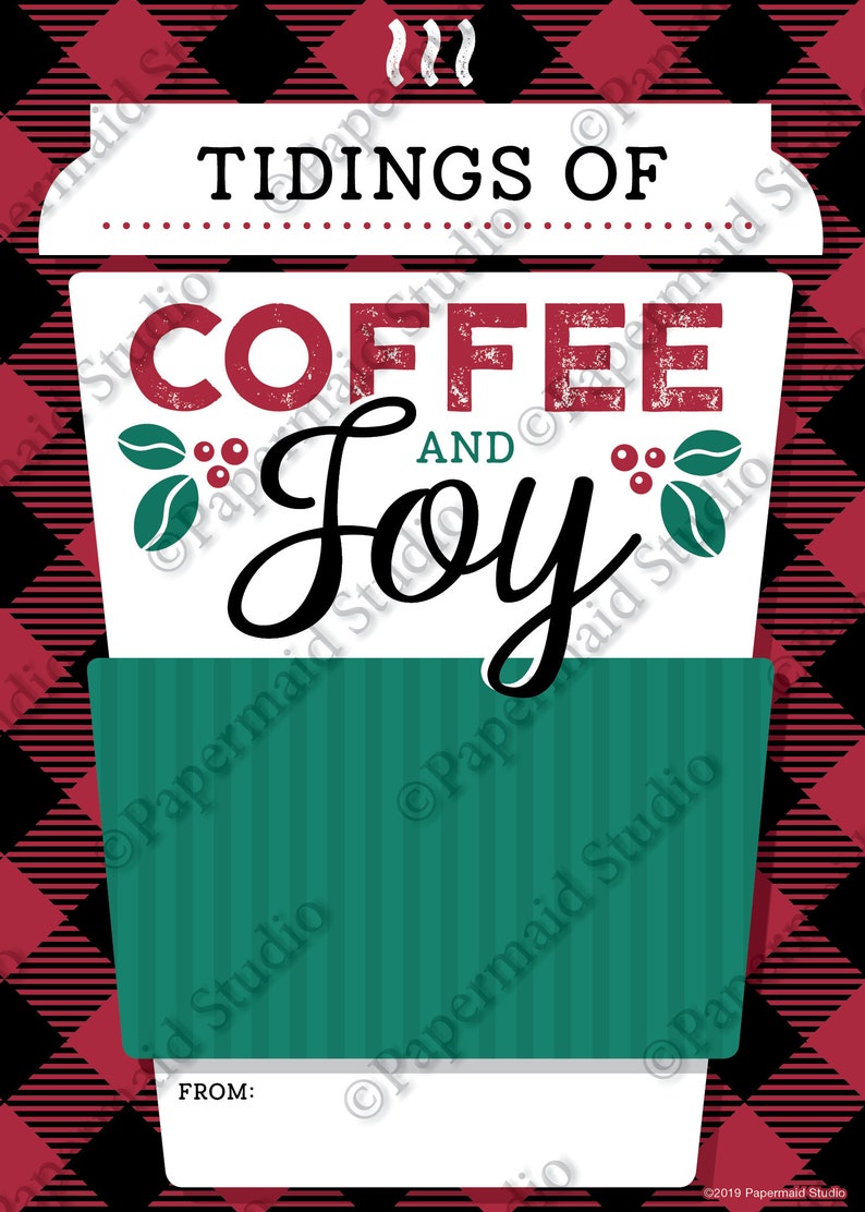 PRINTABLE Christmas Coffee Gift Card Holder Teacher | Etsy