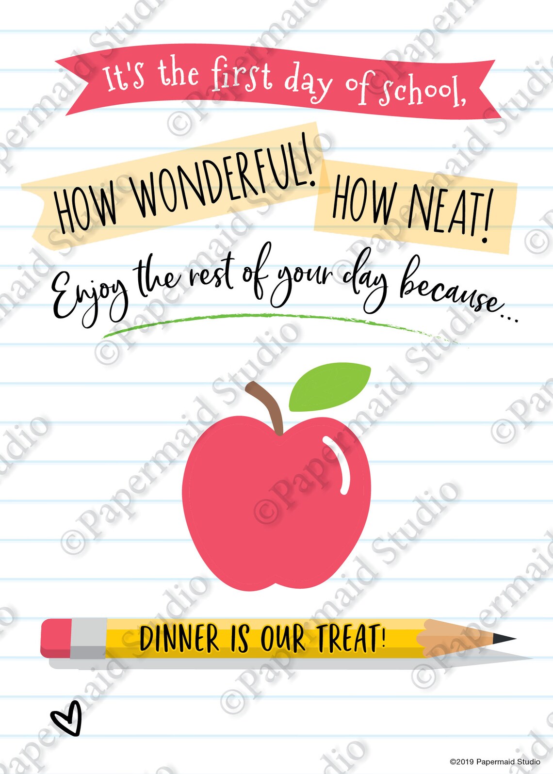 PRINTABLE First Day Of School Teacher Gift Card Holder | Etsy