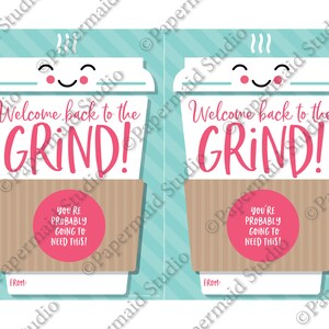 PRINTABLE Back to School Coffee Teacher Gift Card Holder First Day of ...