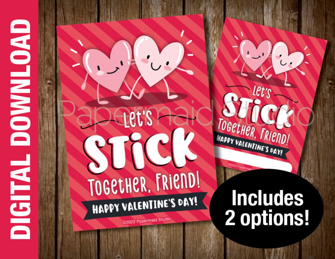 PRINTABLE Valentine Tag for Stickers - Valentine's Day Lollipop Tag ...