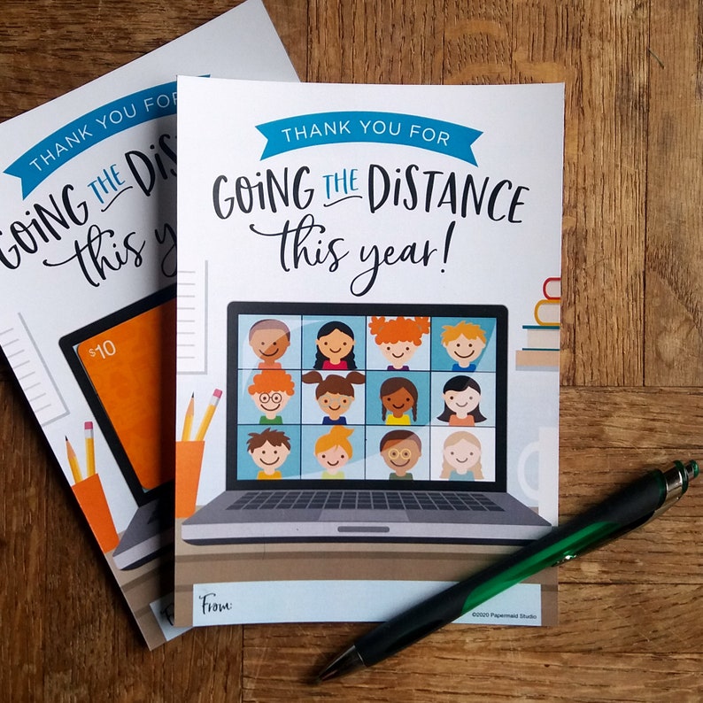 Virtual Teacher Appreciation Week Gift Card Holder Printable - Etsy