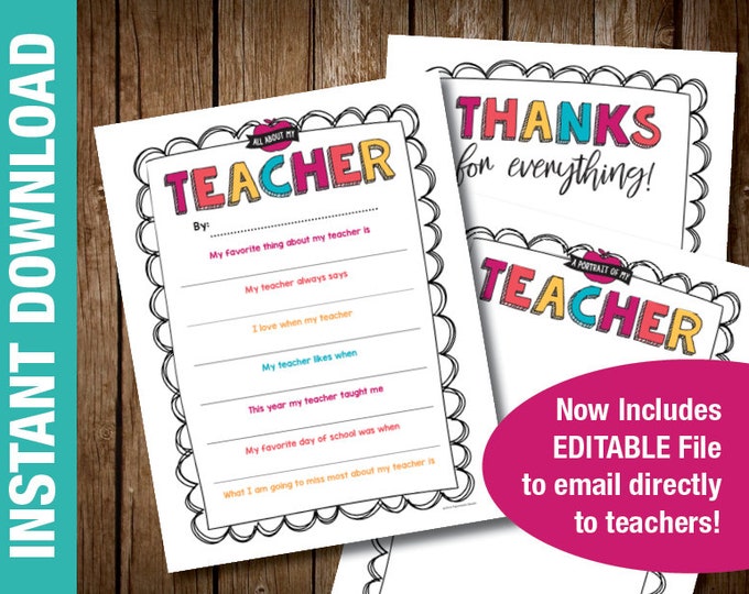 PRINTABLE Teacher Appreciation, Fill in the Blank, for Teacher, Dragon ...