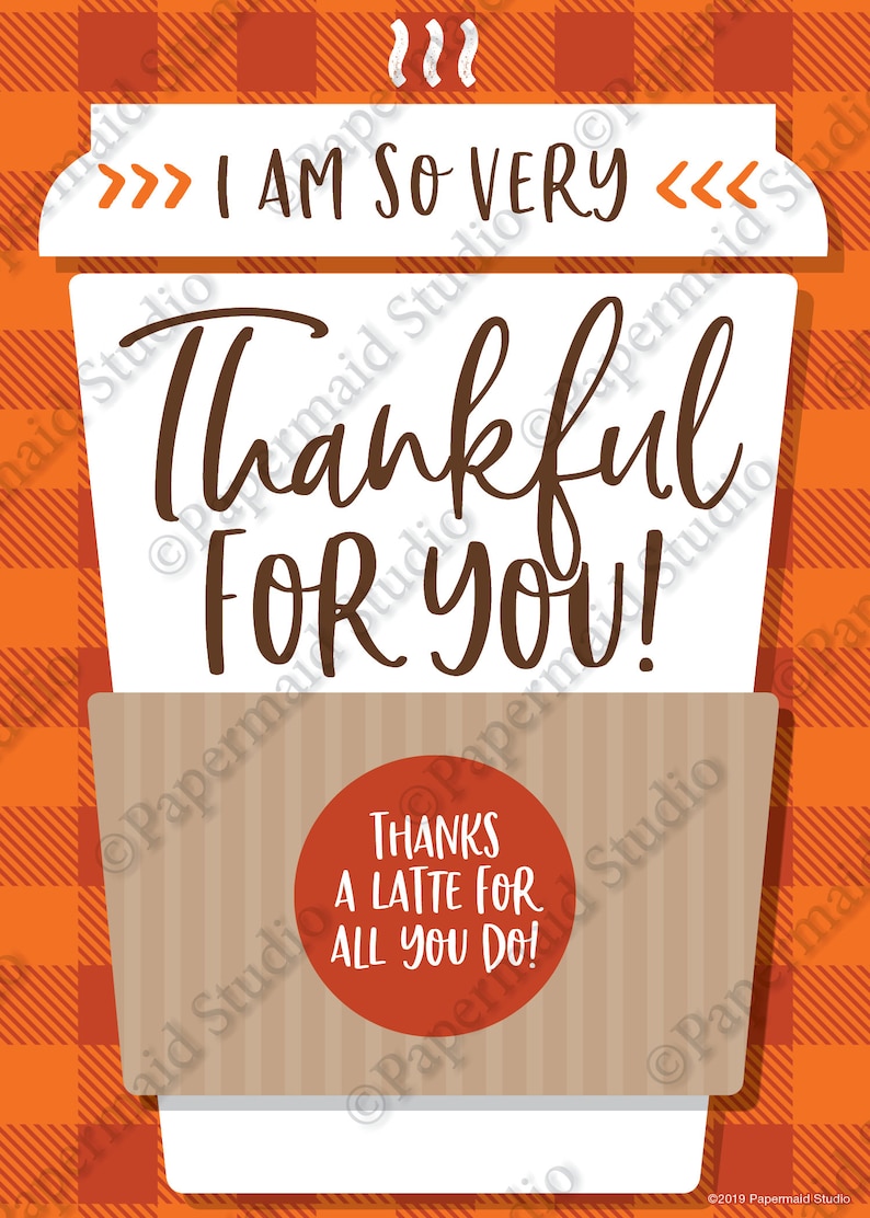 PRINTABLE Thanksgiving Coffee Gift Card Holder Teacher - Etsy