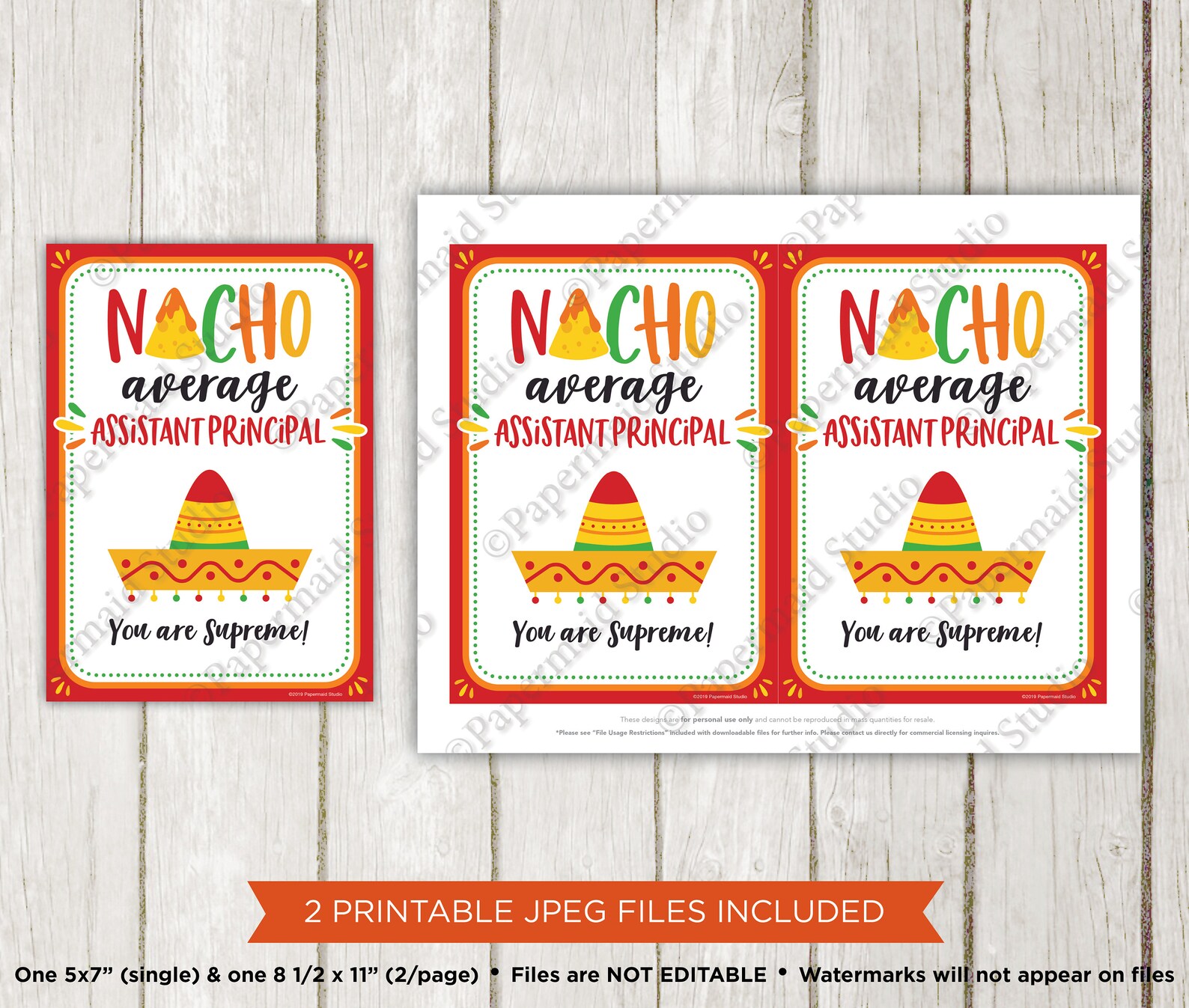 School Principal Thank You Card Printable - Taco Gift Card Holder ...