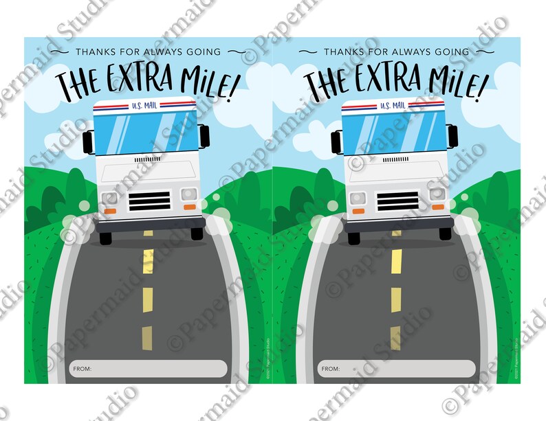 PRINTABLE Letter Carrier Thank You Card - Postal Worker Appreciation ...