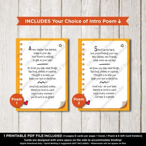 College Student Gift Card Book Printable Bundle - College Survival Kit ...
