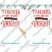 Teacher Christmas Gift Card Holder Printable Virtual Learning Teacher ...