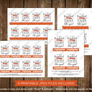 Teacher Thanksgiving Gift Tag Printable - School Teacher Thanksgiving ...