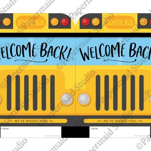 PRINTABLE Bus Driver Welcome Back Card - Printable Bus Driver Gift Card ...