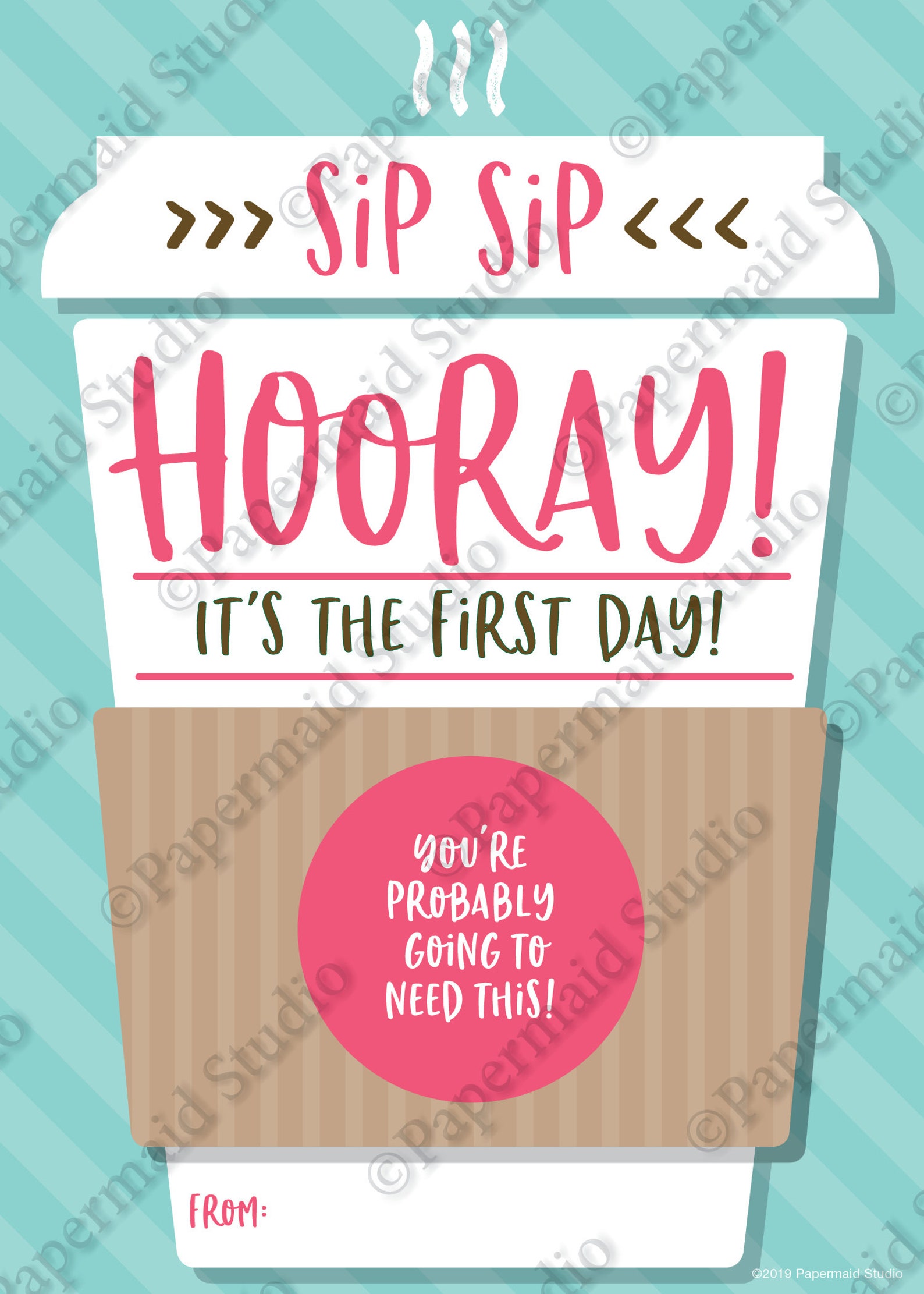 PRINTABLE Back to School Coffee Teacher Gift Card Holder | Etsy