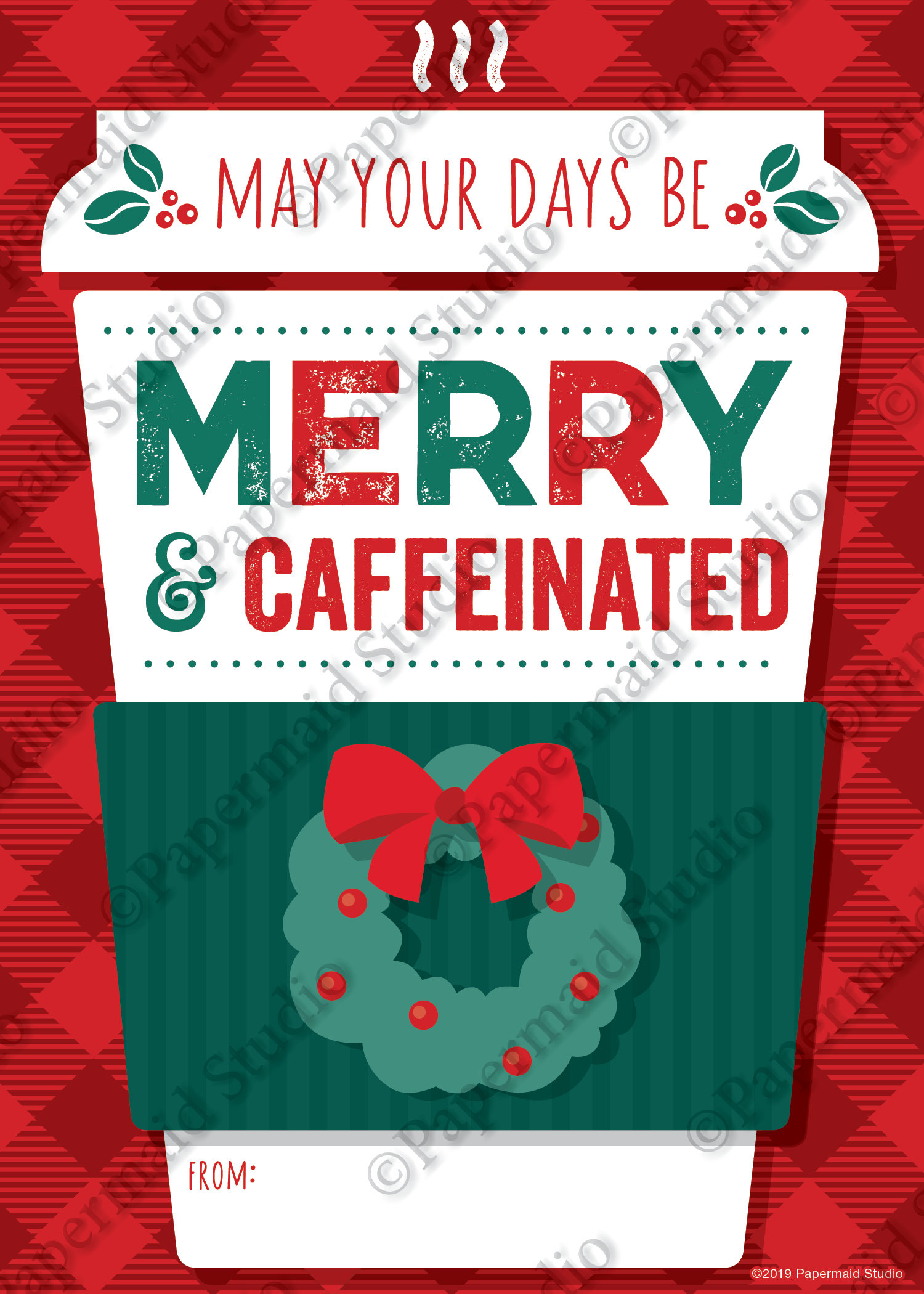 PRINTABLE Christmas Coffee Gift Card Holder Teacher | Etsy