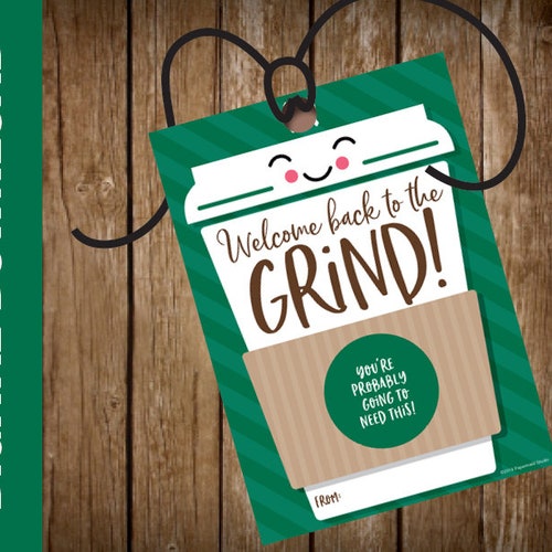 Back to School Gift Tag Teacher Gift Tag Coffee Gift Tag - Etsy