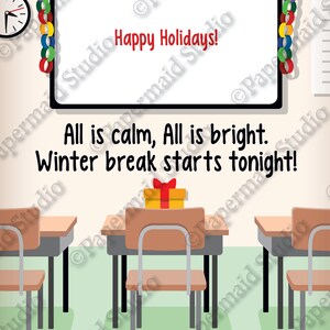 PRINTABLE Teacher Christmas Gift Card Holder -- Classroom Winter Break ...