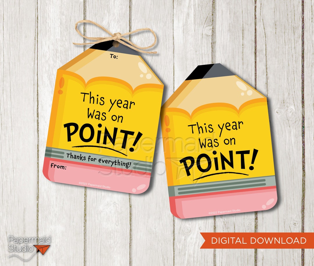 Teacher Thank You Gift - Last Day of School Tag Printable - End of Year ...