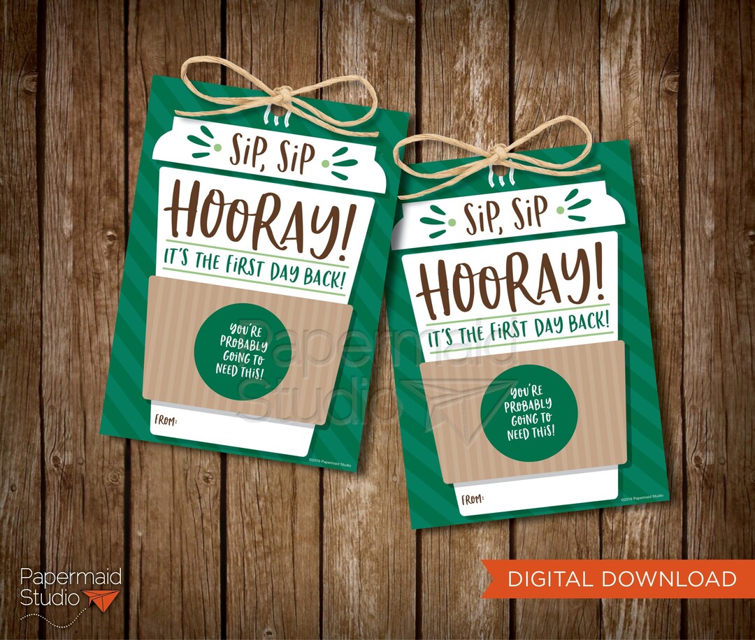 Welcome Back Coffee Gift Tag Printable Staff Employee Office Return to ...