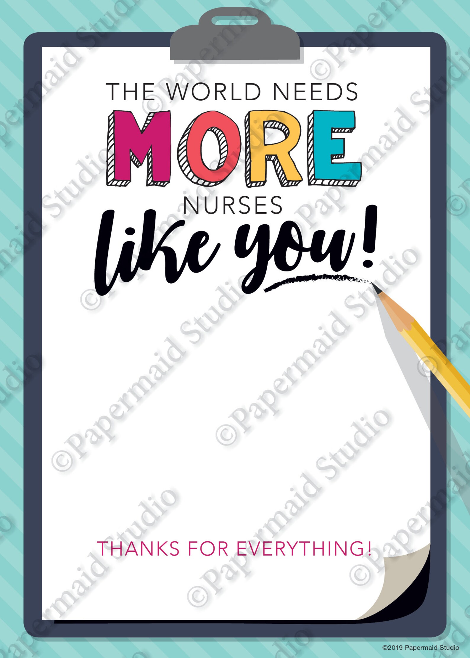 Nurse Thank You Gift Card Holder Printable Nurse Thank You | Etsy