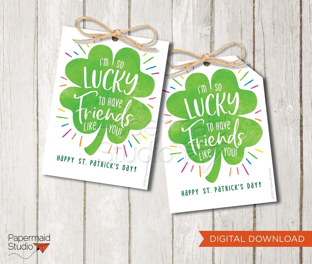 St. Patrick's Day Tag Printable - St Patricks Friend Gift Tag ...
