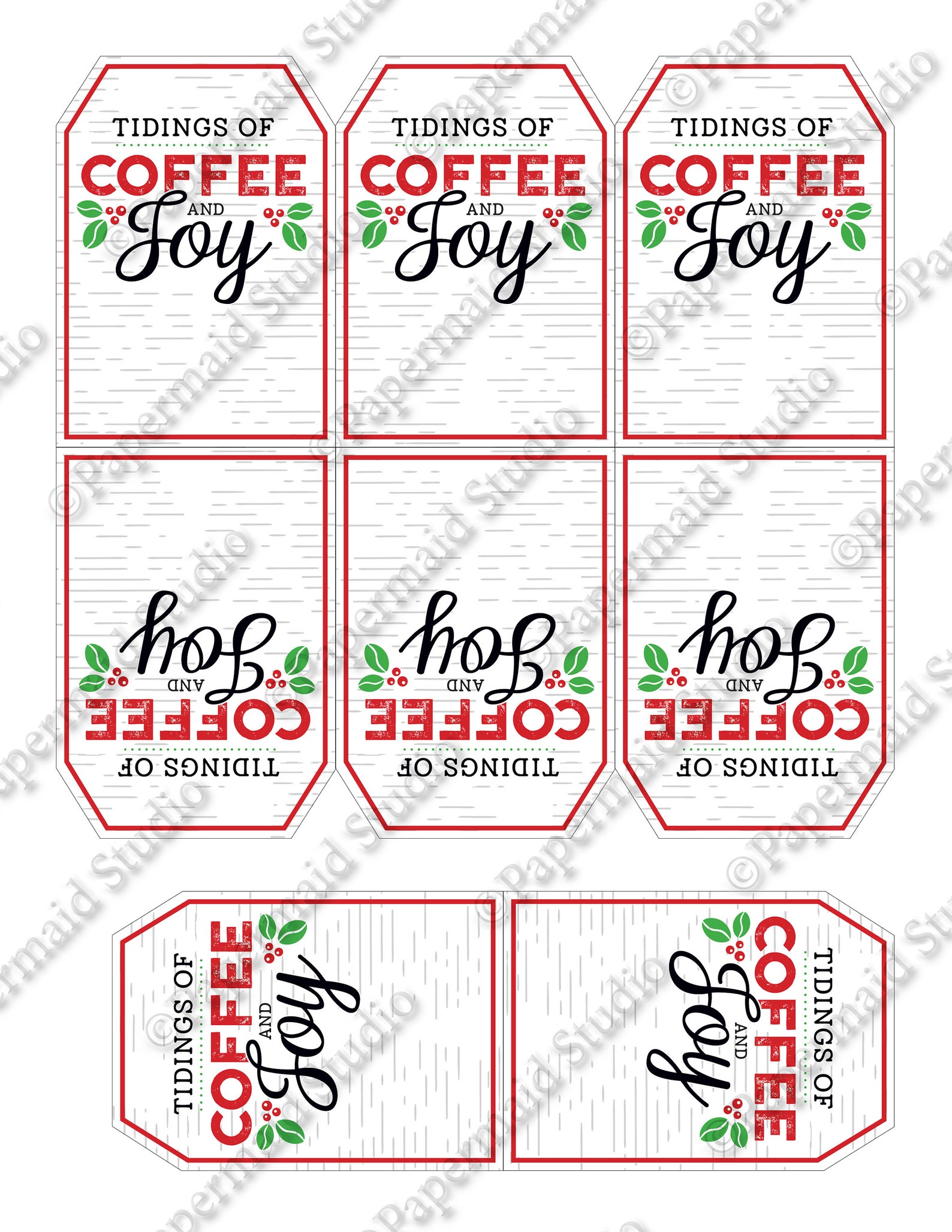 PRINTABLE Coffee Gift Tag -- Teacher Christmas Gift Coffee Gift Tag ...
