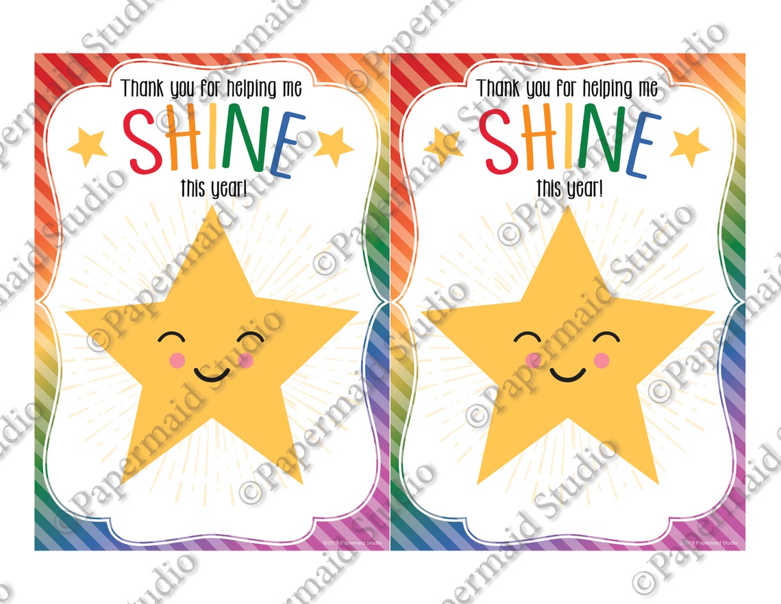 PRINTABLE Teacher Thank You Card End of Year Teacher Card - Etsy