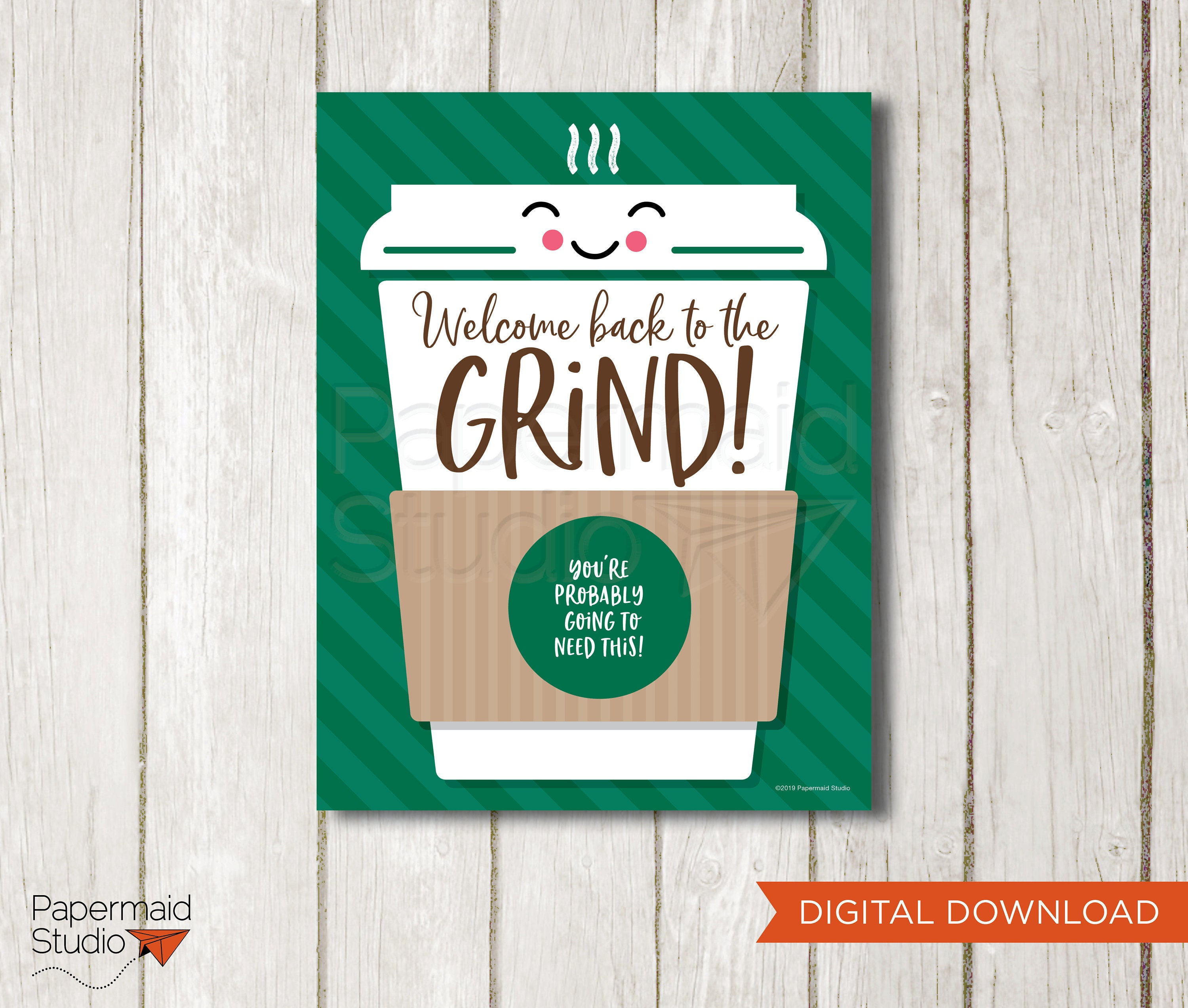 Welcome Back to the Grind Sign - Welcome Back Sign - Back to the Grind ...