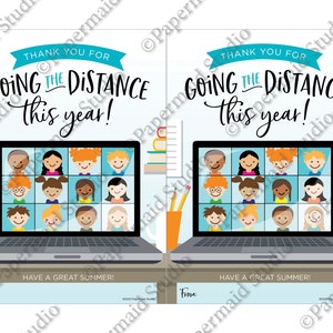 Virtual Teacher Thank You Gift Card Holder Printable - Distance ...
