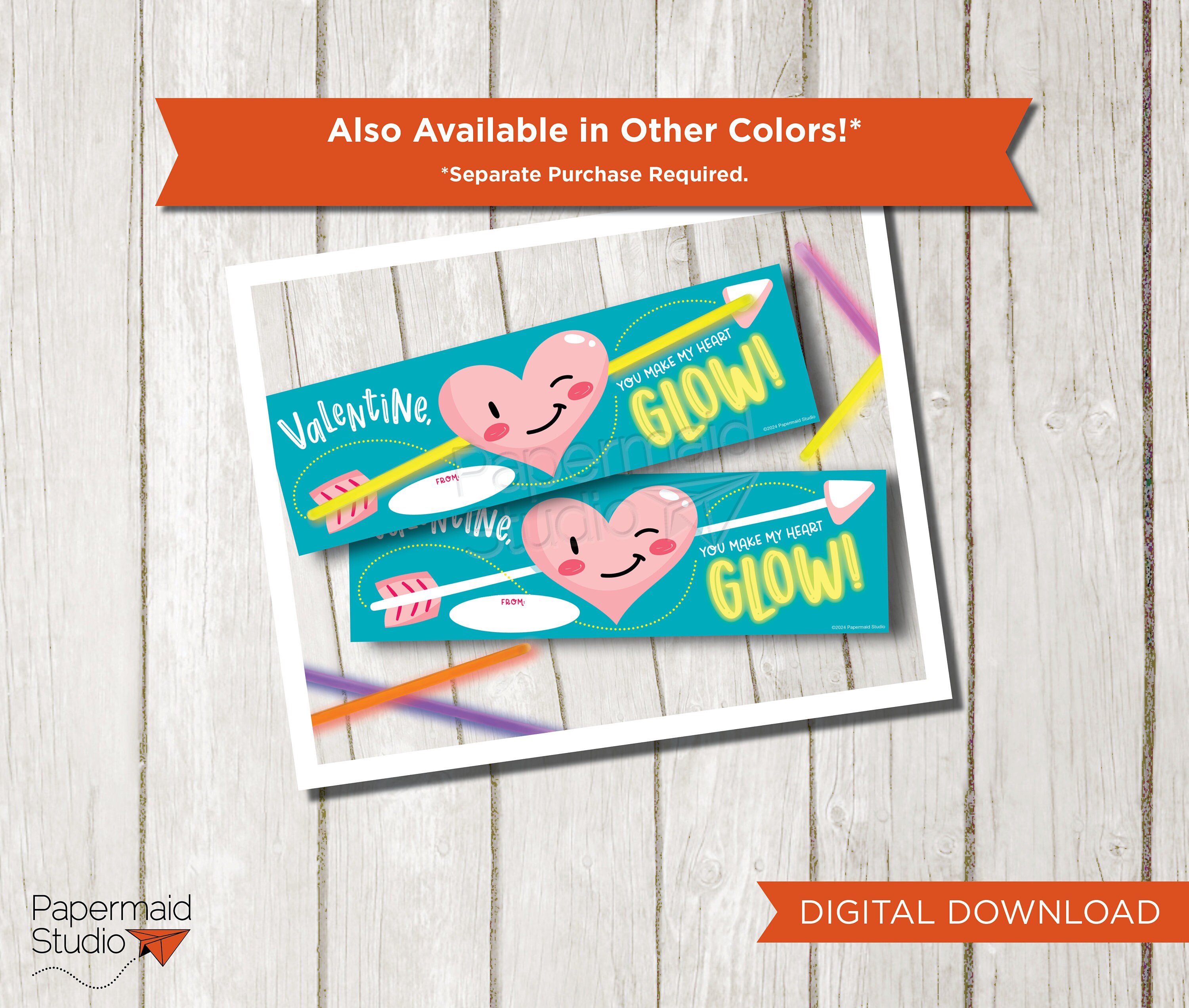Glow Stick Valentines - Printable Glowstick Valentines Tags - Glow ...