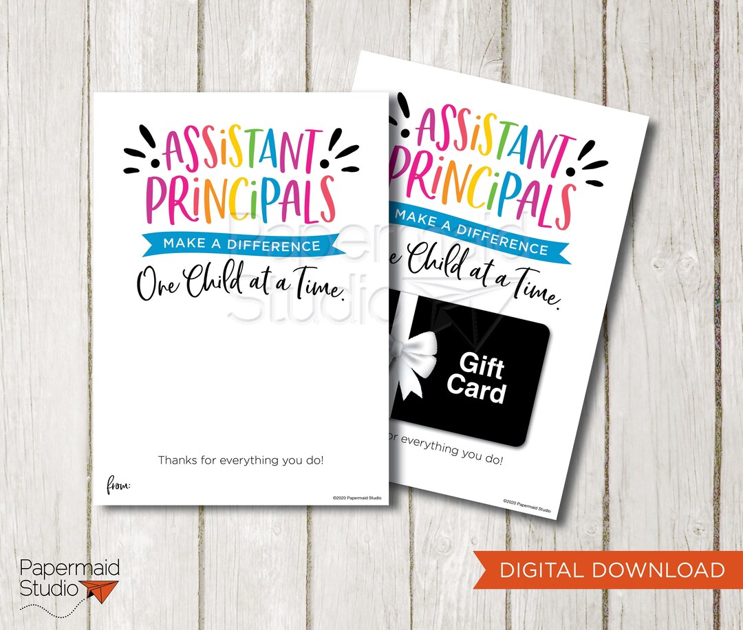 Principal Appreciation Gift - Assistant Principal Gift Card Holder ...