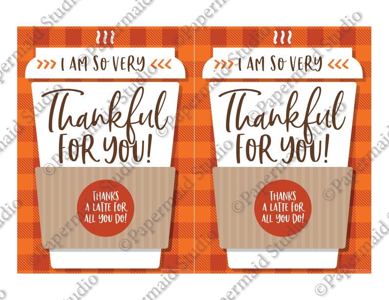 PRINTABLE Thanksgiving Coffee Gift Card Holder Teacher - Etsy