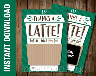 Coffee Gift Card Holder | Etsy